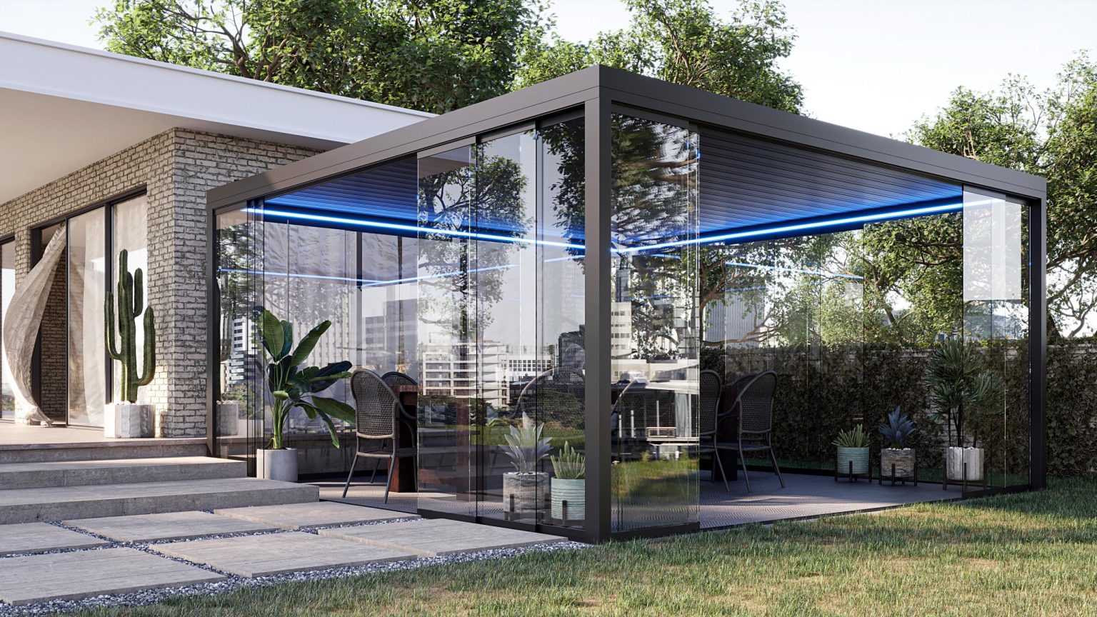 Guillotine Glass Systems | Frameless Vertical Sliding Panels – MBM Builds